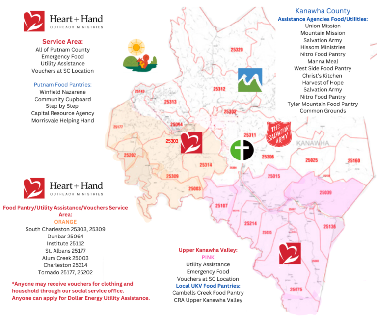 Service Area – Heart + Hand Outreach Ministries